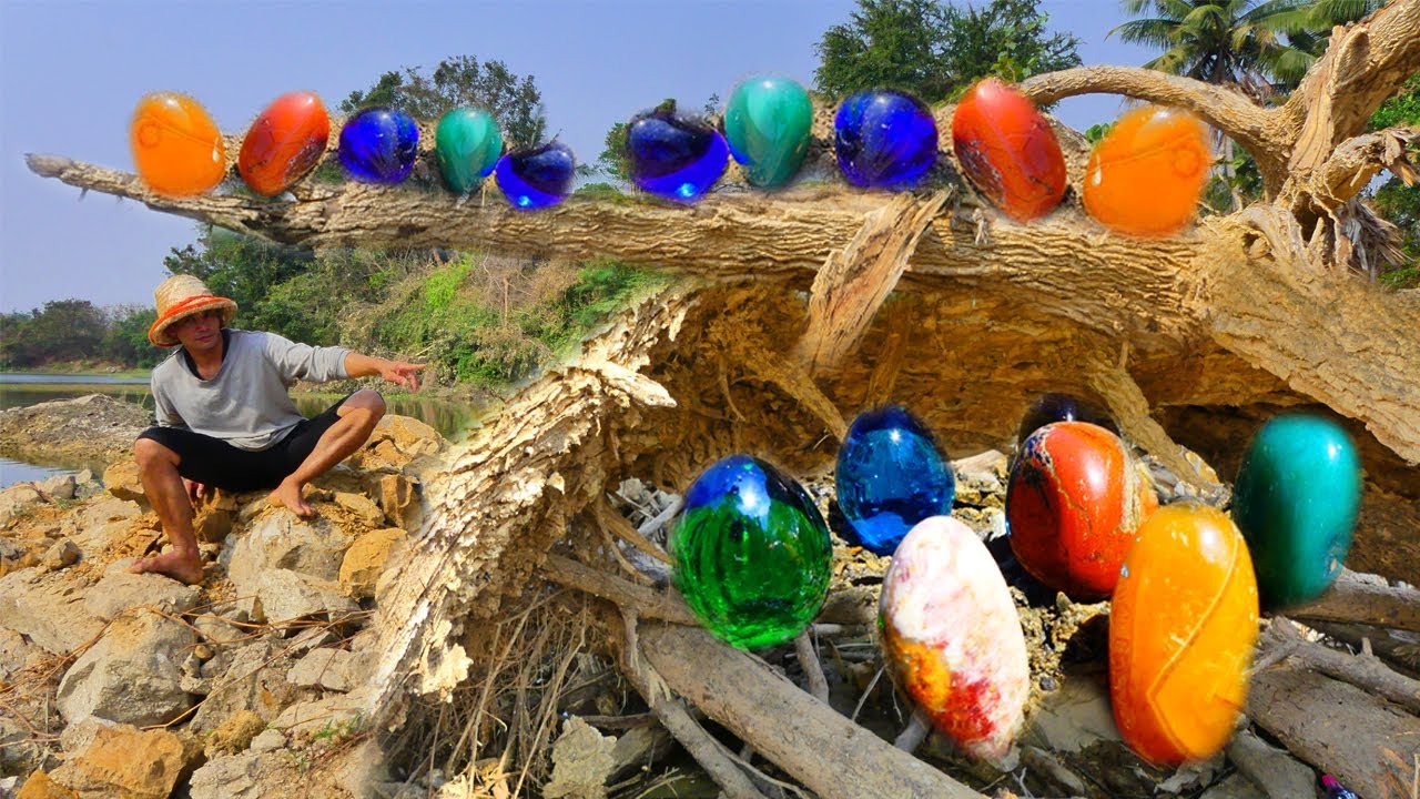 Man found gold mine and many gemstone In the cave in the mountains ...