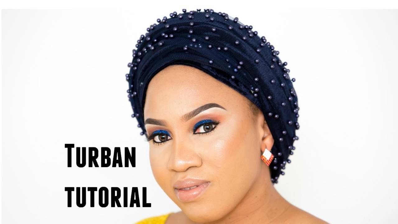 HOW TO TIE TURBAN ,BEADED TURBAN GELE STYLE |TURBAN |THE BEAUTICIANCHIC ...