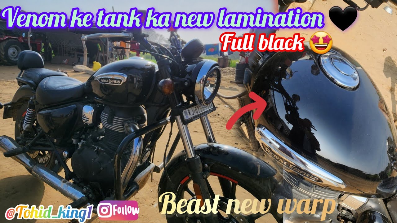 guys venom ke tank ka new wrapping full black 🖤🤩//wrapping ⚫️ ...