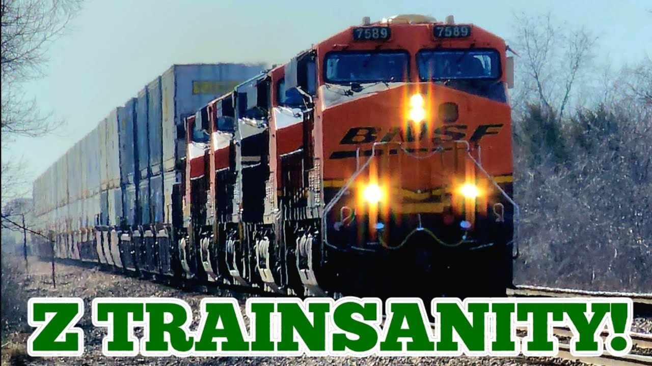 RAW SPEED & POWER ON BNSF'S BUSY TRANSCON! Z Train action with NS, fast Z trains, meets, H2 ...