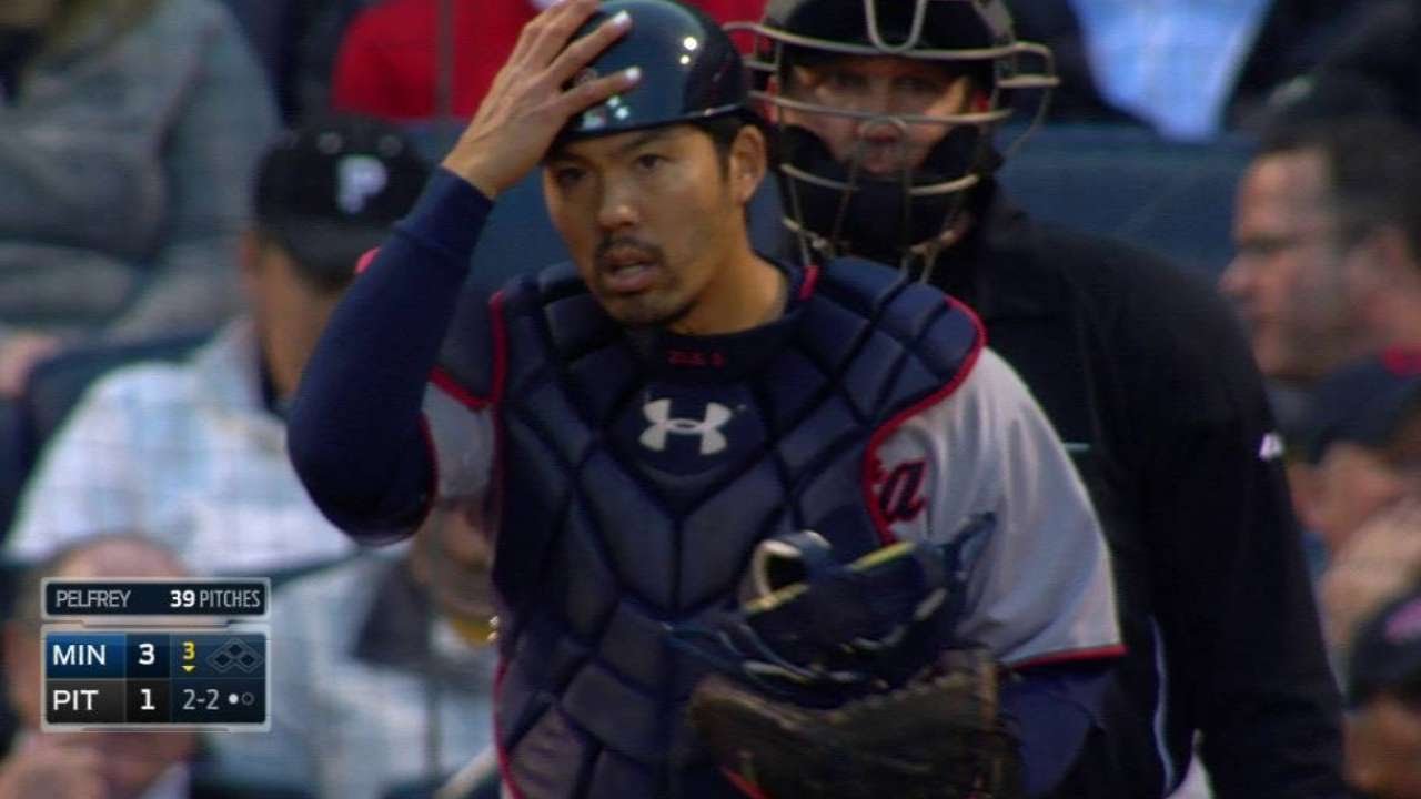 MIN@PIT: Suzuki throws out Harrison at second base - YouTube