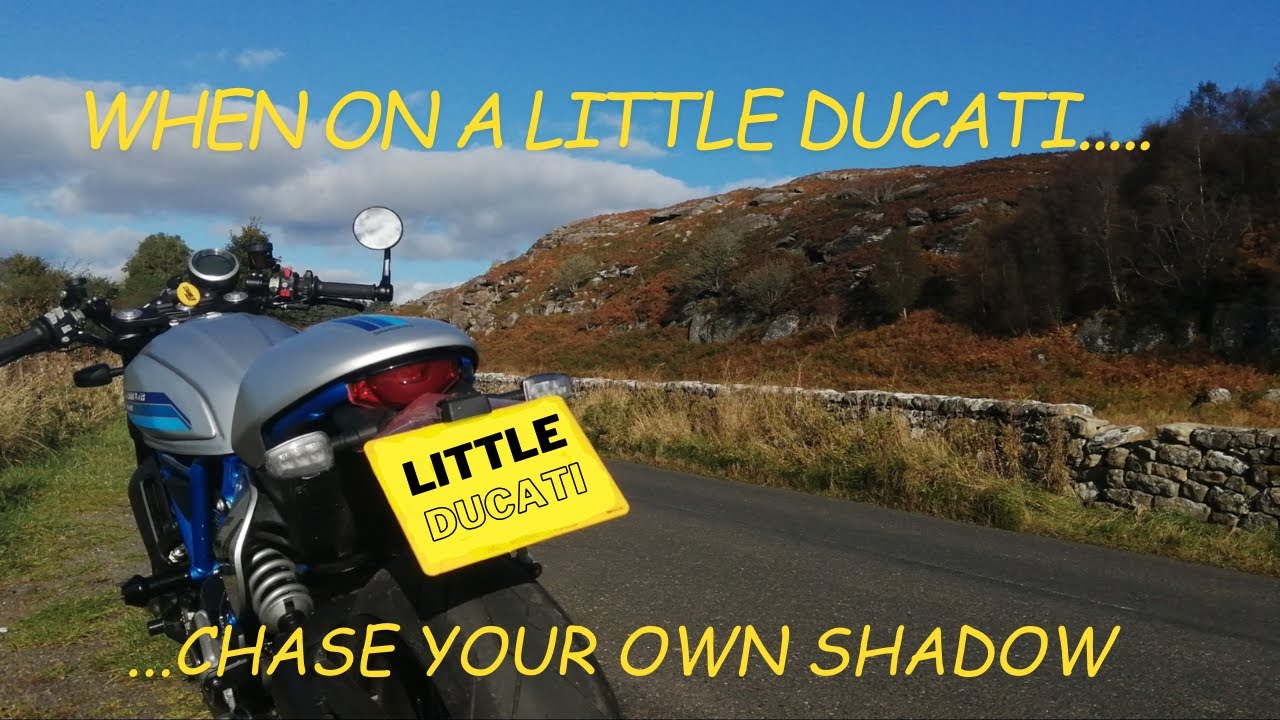 When on a little Ducati....chase your own shadow - YouTube