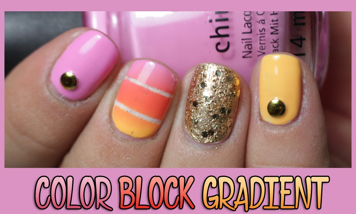 Color Block Mix & Match Nails - YouTube