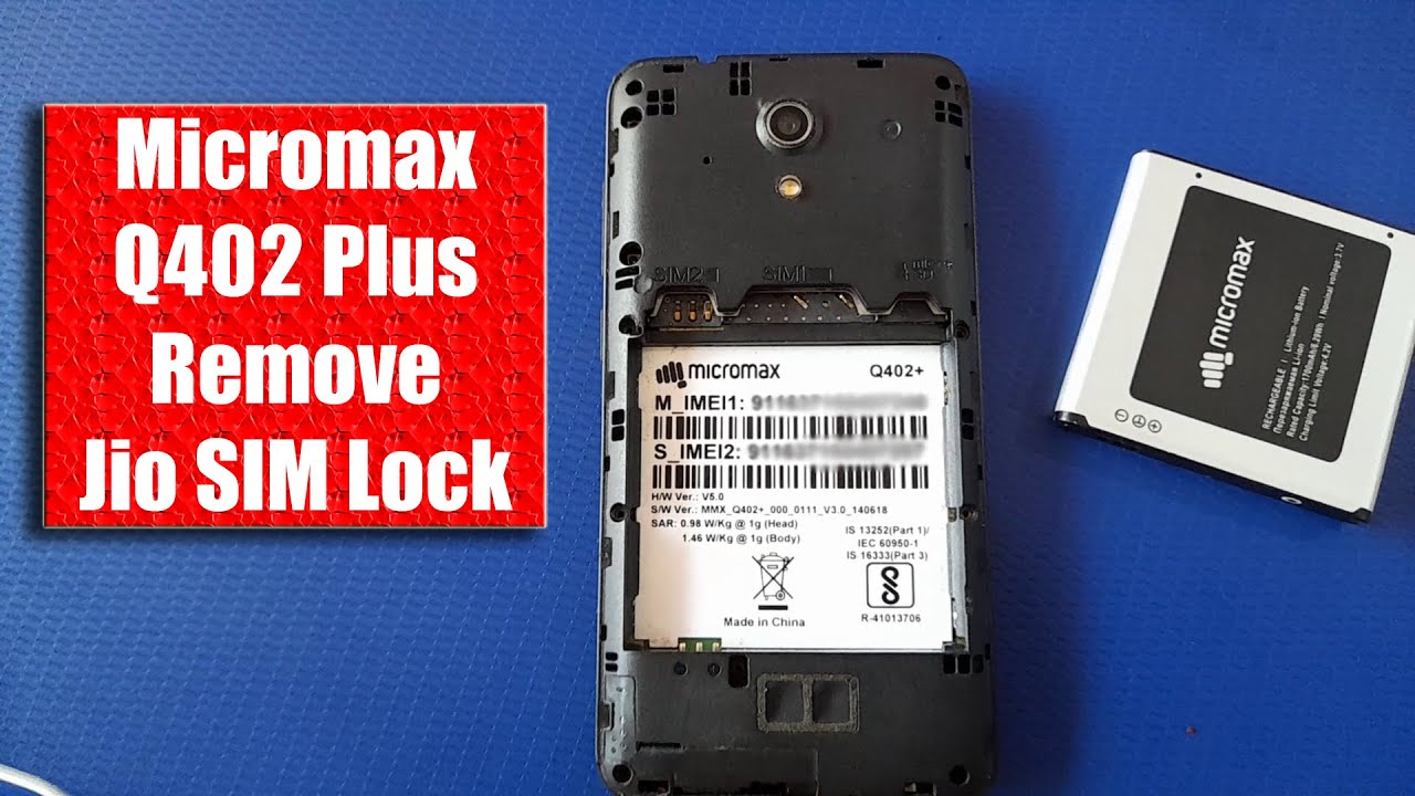 Micromax Q402 Plus Remove Jio SIM Lock - YouTube