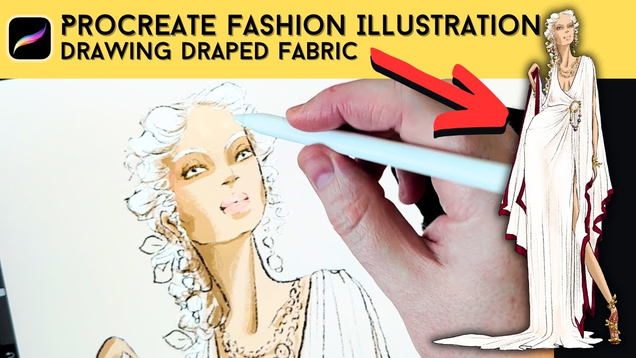 Drawing Draped Fabric in Fashion Illustration: A Procreate Tutorial ...