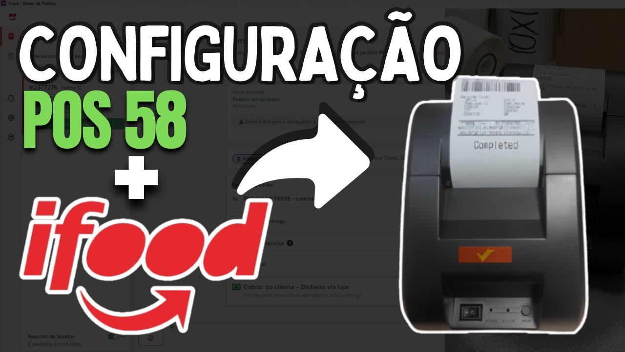 CONFIGURAÇÃO POS 58 USB + IFOOD COMPLETO - YouTube
