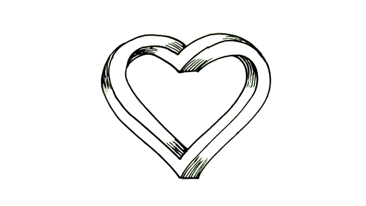 How To Draw An Impossible Heart Real Easy And Step By Step Youtube