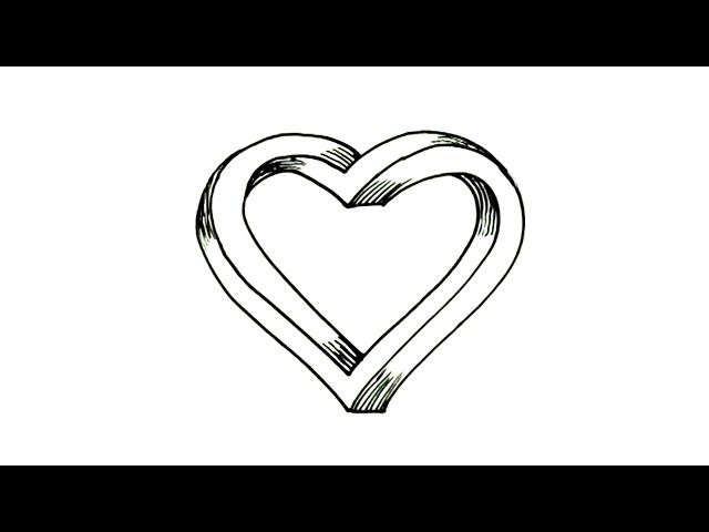 How To Draw An Impossible Heart Easy Step By Step Pinterest • The