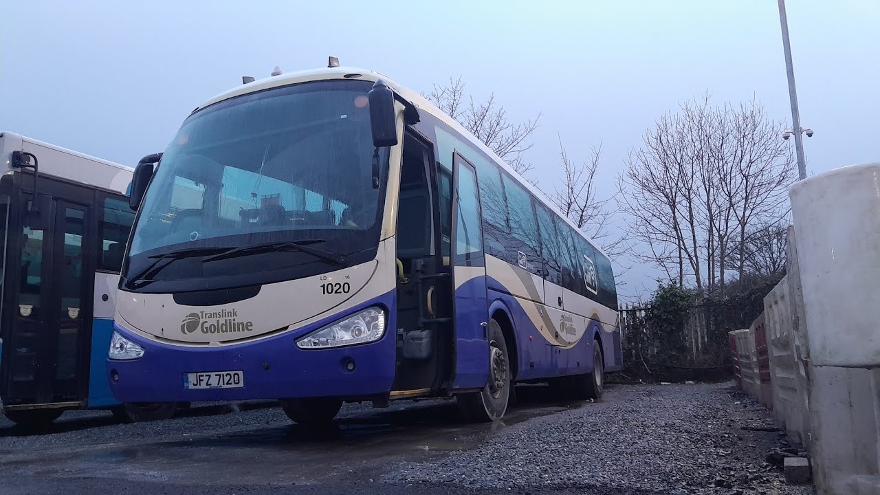A very tour on SCANIA IRIZAR bus Translink Goldline 1020 parked at ...