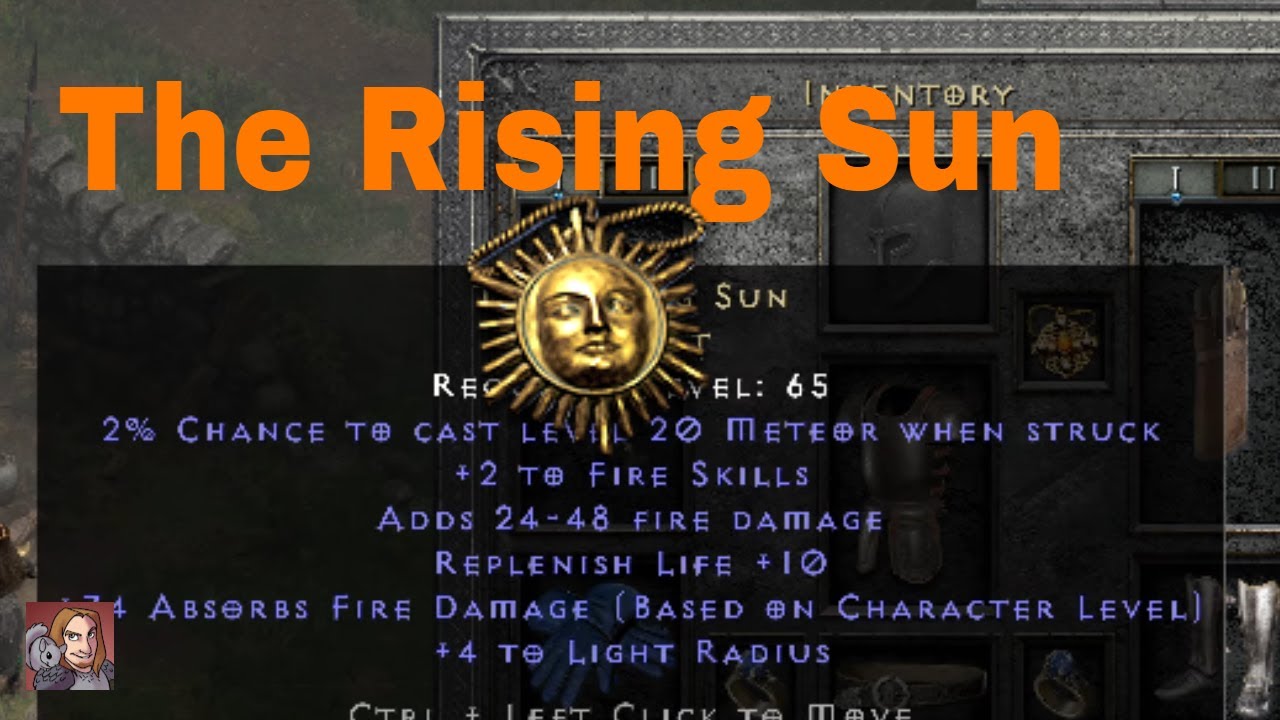 D2R Unique Items - The Rising Sun (Amulet) - YouTube