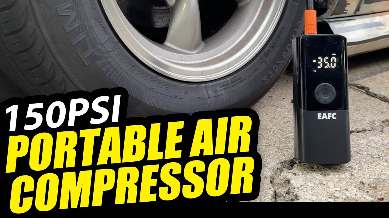 EAFC 150PSI Cordless Air Compressor for Car Tires - UNBOX and REVIEW ...