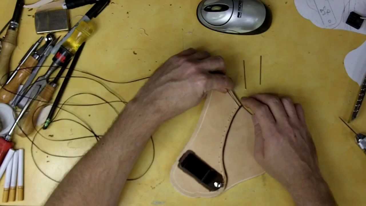 Part 6-12 How to Make a Leather Holster - YouTube