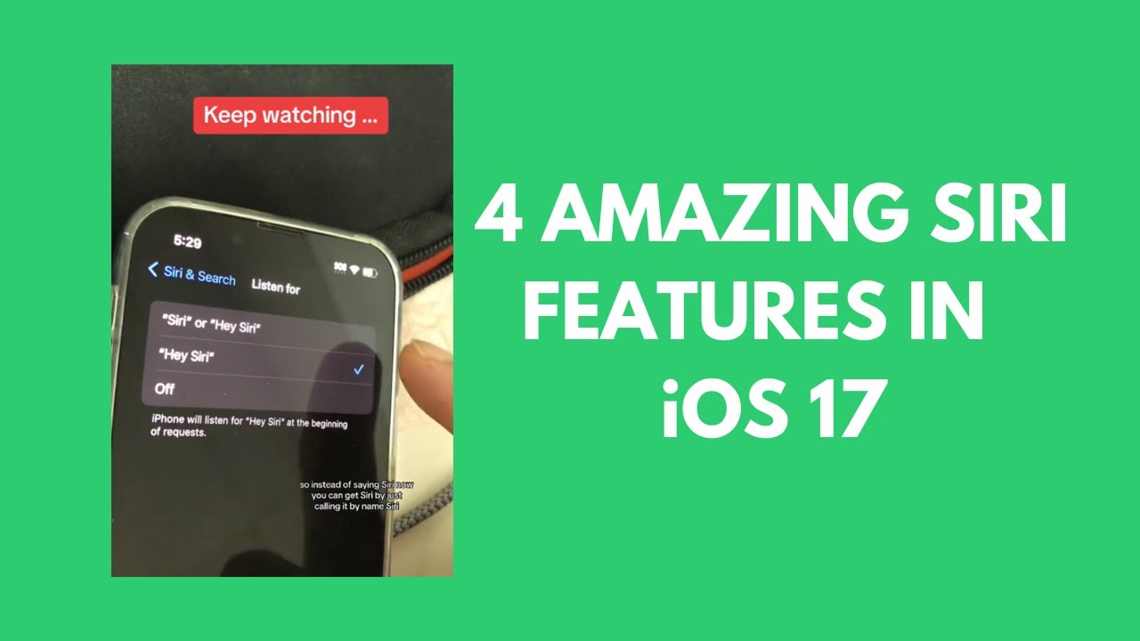 4 New SIRI Features Coming In iOS 17 - YouTube