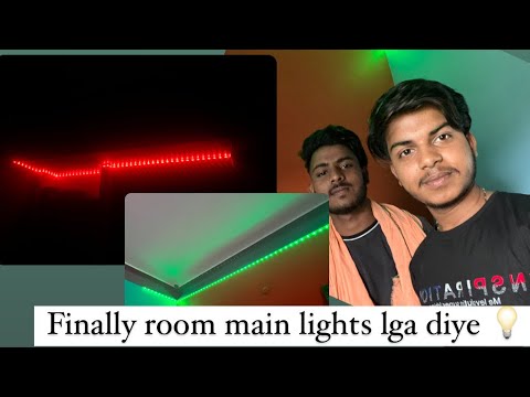 Finally room main lights lga diye💡#roomdecor #light #viral #100kview ...