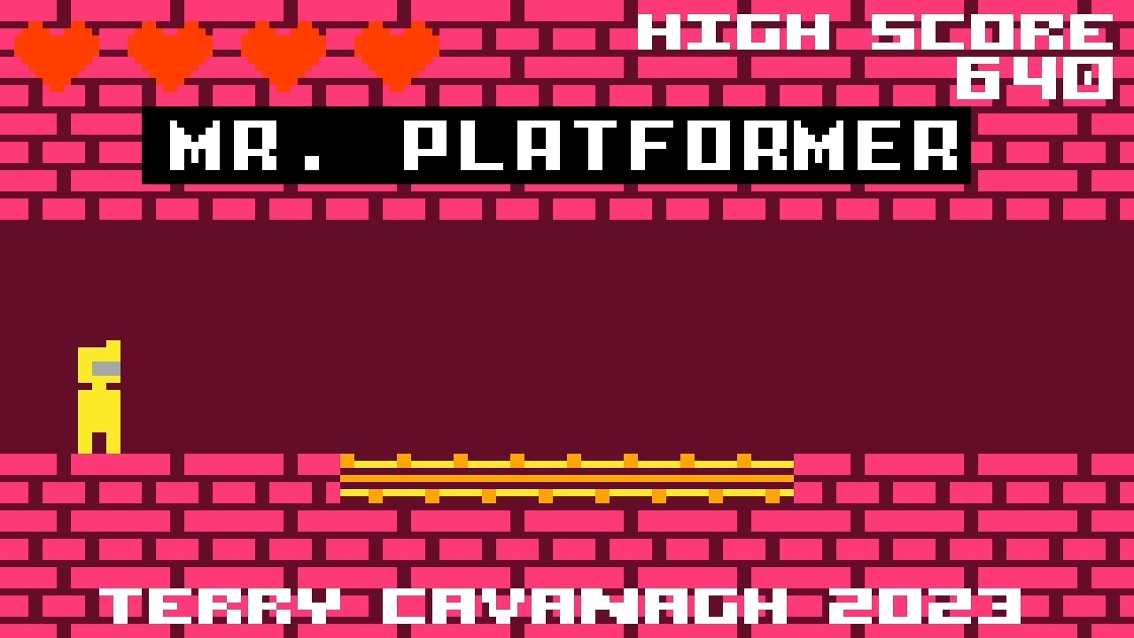 1575: Mr. Platformer \\ free play-in-browser semi-procedural tiny retro ...