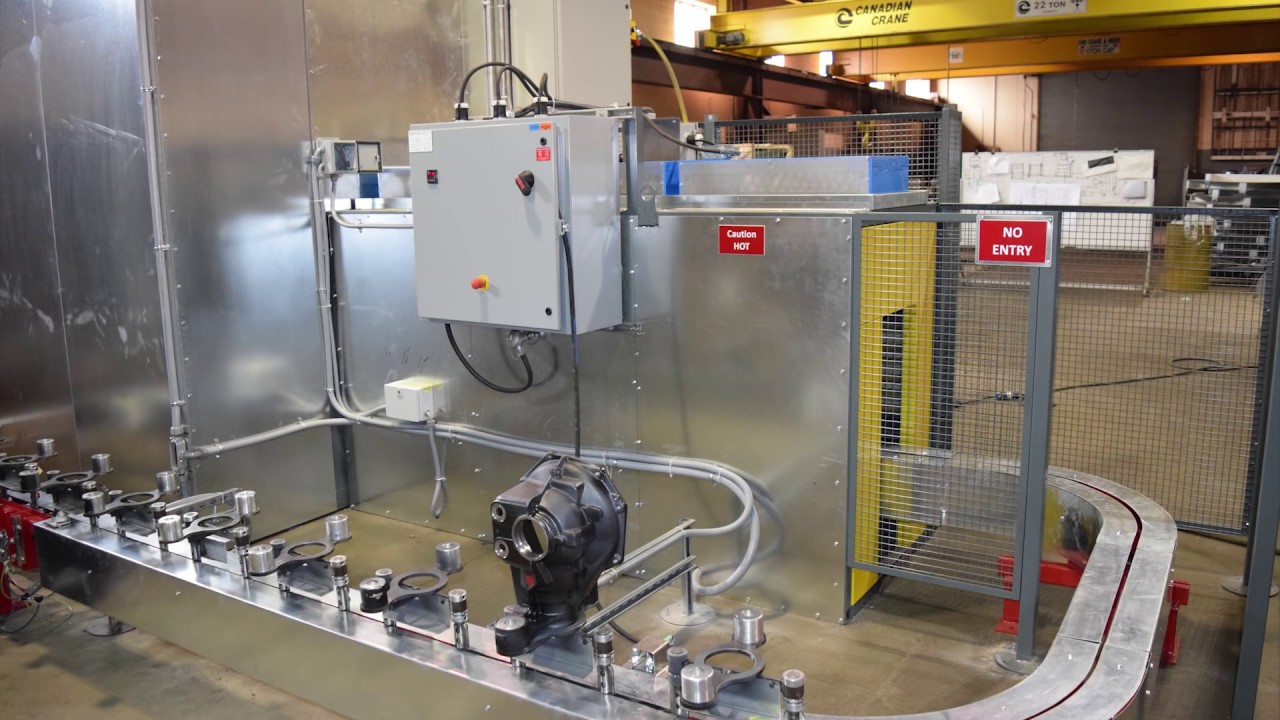 Inverted Power and Free Conveyor for Automotive Parts - YouTube