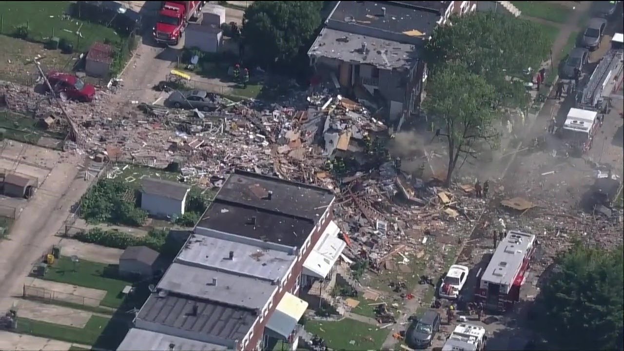 HOME EXPLOSION IN BALTIMORE CITY OF MARYLAND. - YouTube