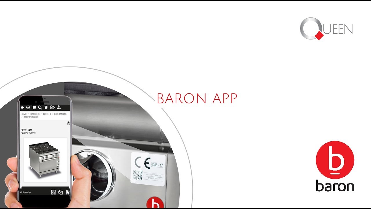 Baron App. A QrCode with all foodservice equipment inside - YouTube