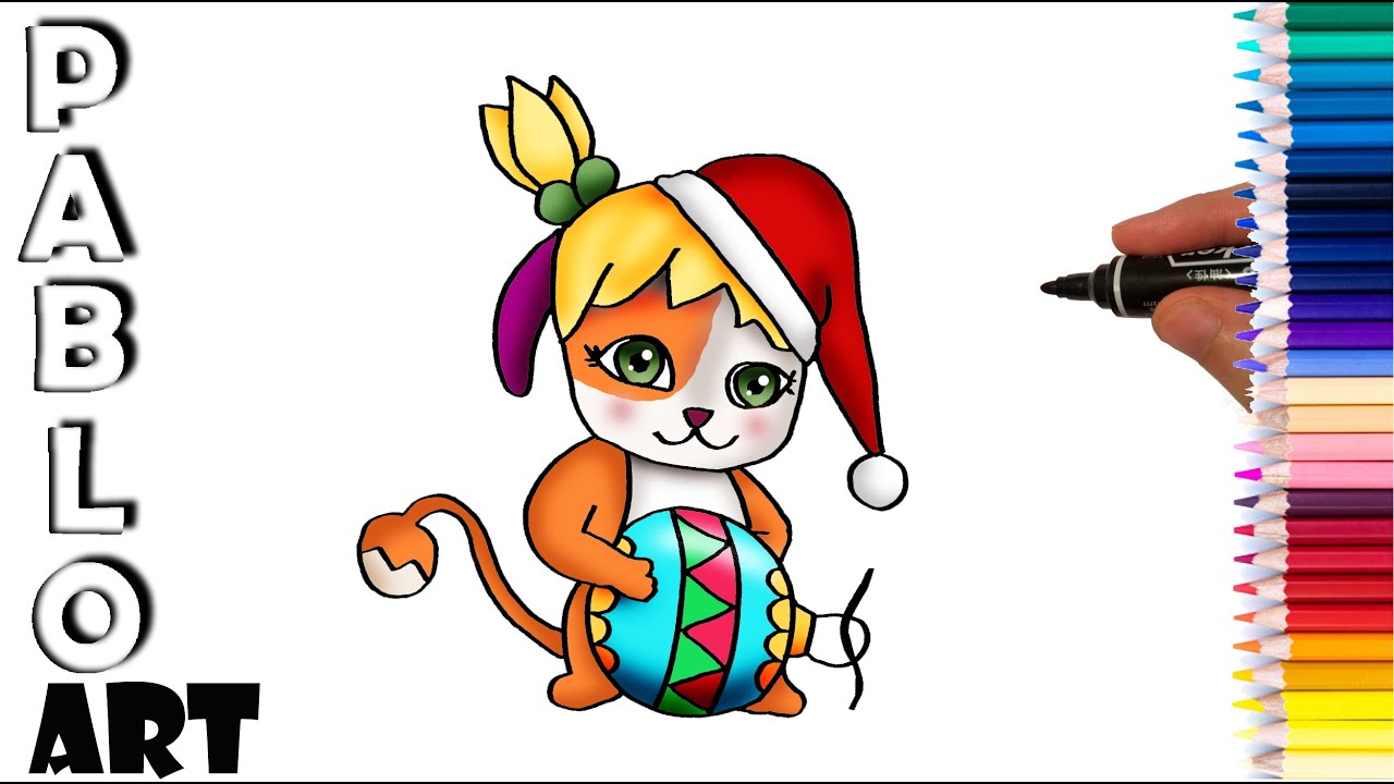 How to draw 🎅 Polly from Popples for christmas | Learn to Draw step by ...