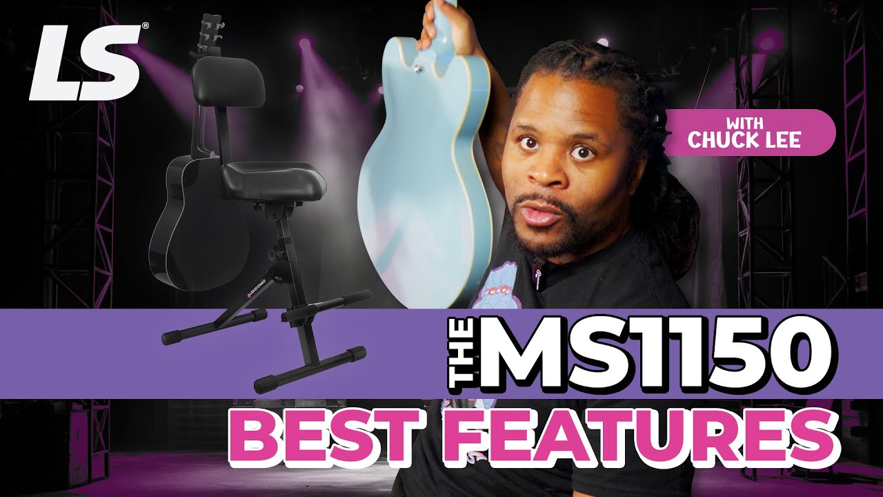 Liquid Stands MS1150 Professional Guitar Stool Features - YouTube