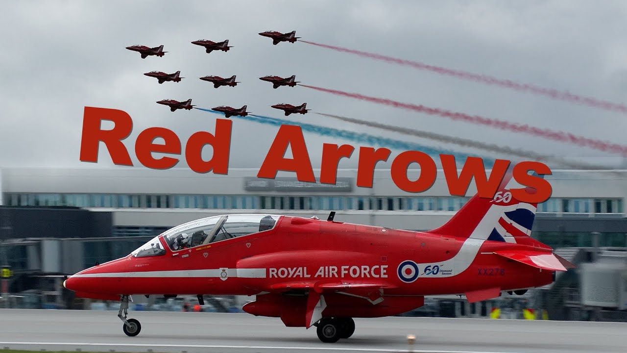 RAF Red Arrows - Sola Airshow 2024 Norway - YouTube