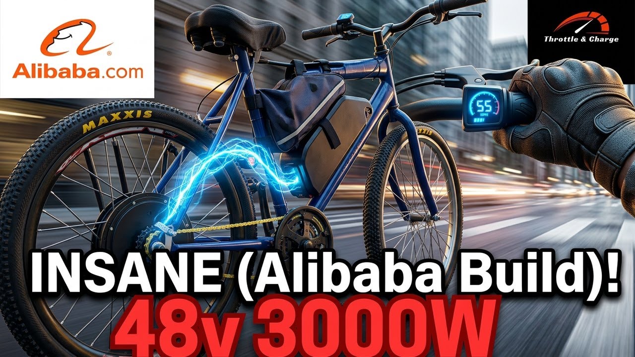 3000W 48V Alibaba e-bike conversion kit build - YouTube