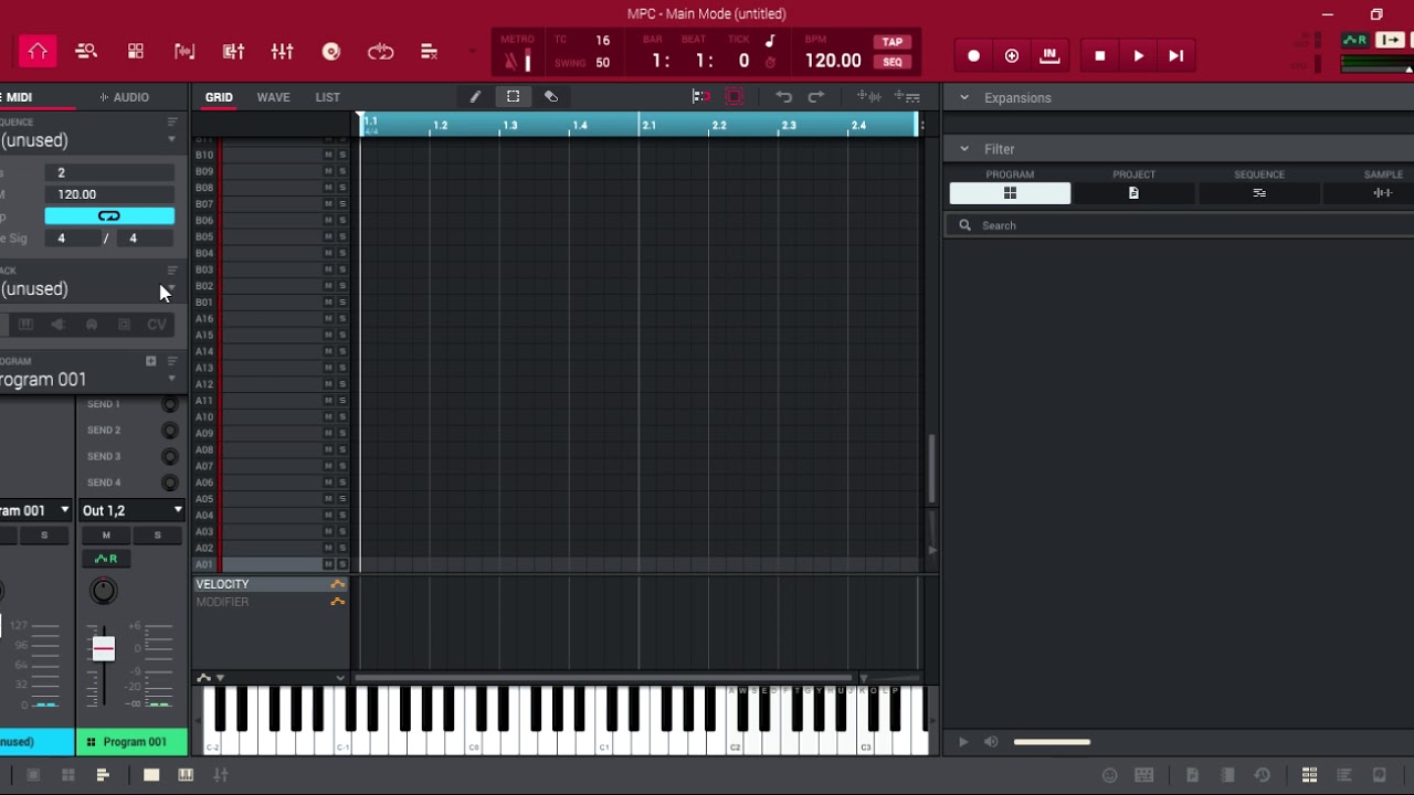 Akai MPC SoftwareAkai MPC Software Main Mode How to change Time ...
