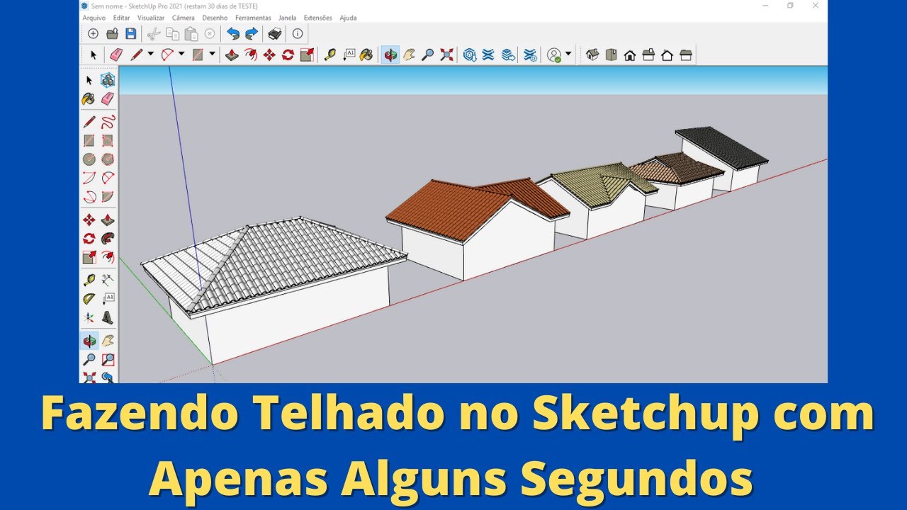 Como Fazer Telhados no Sketchup - Plugin Instant Roof Pro - YouTube