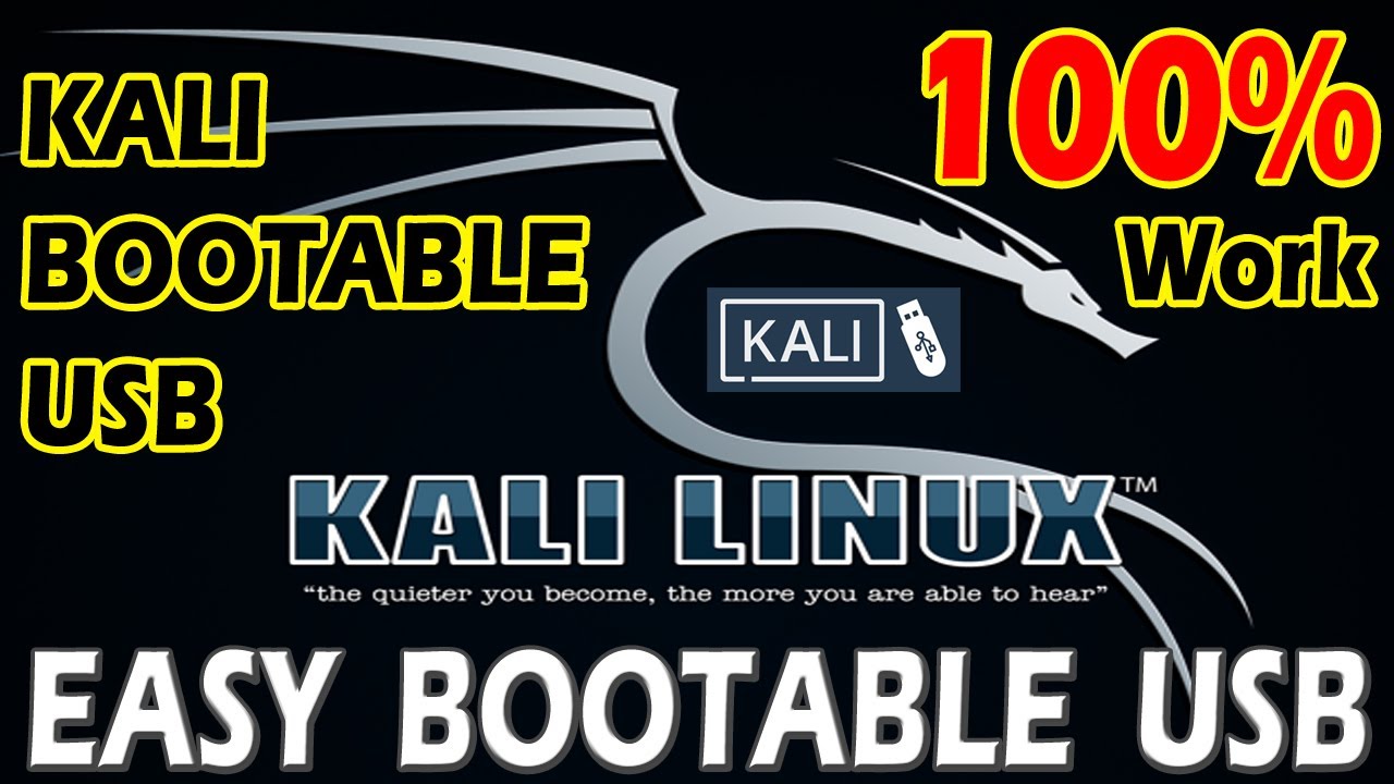 How to make bootable usb for Kali Linux 100% Working - YouTube