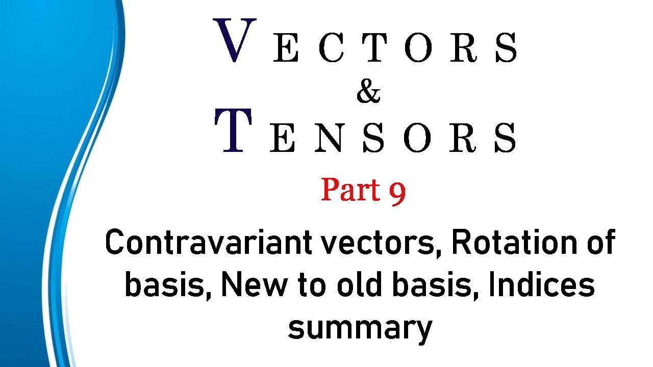 Contravariant Vector What Is A Vector Contravariant Tensor Tensor For Beginners Tensor