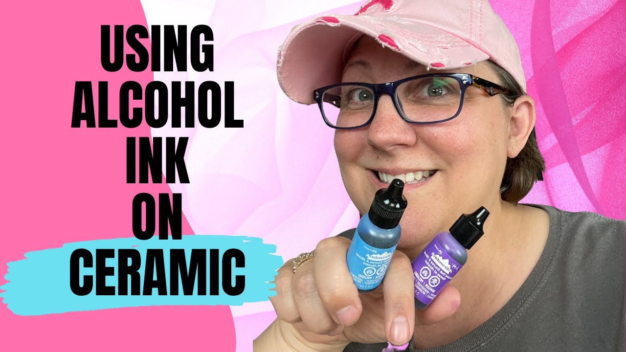 Using Alcohol Ink on Ceramic - YouTube