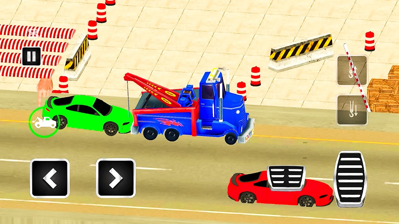 Towing a Car By Tow Truck Simulator | City Drive Tow Truck Game ...
