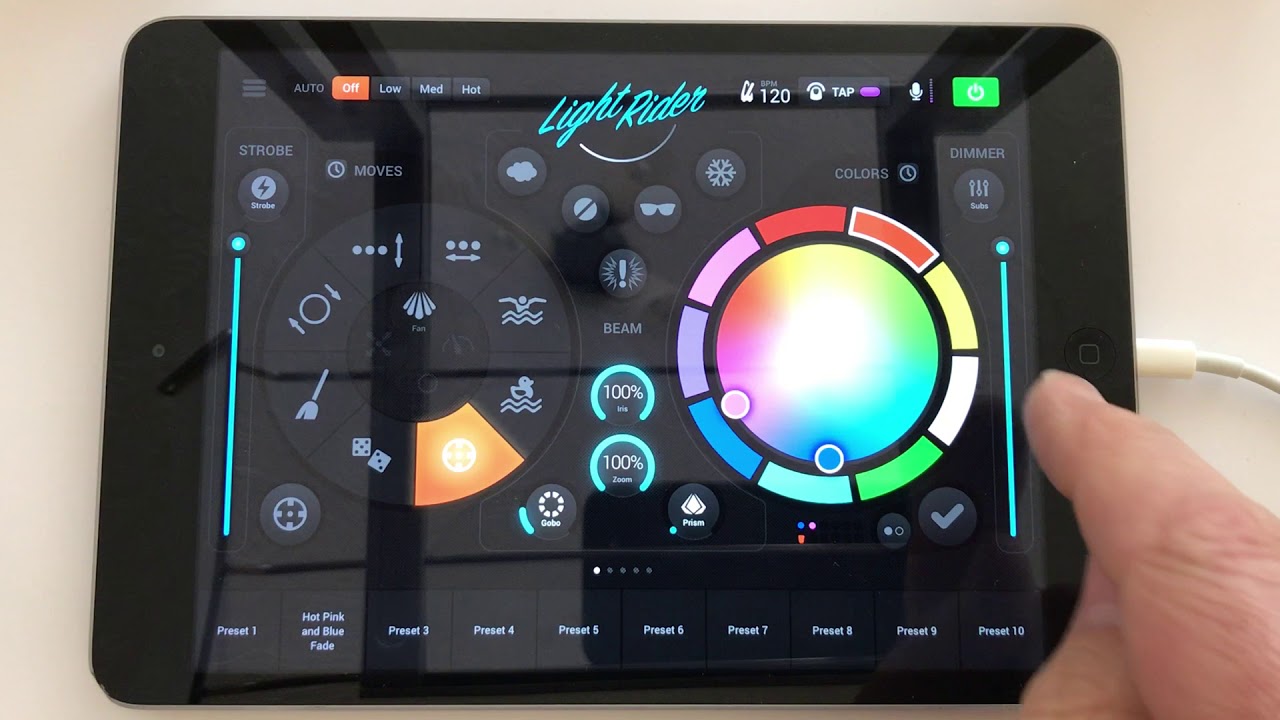 How colour wheels in moving heads work in Light Rider - YouTube
