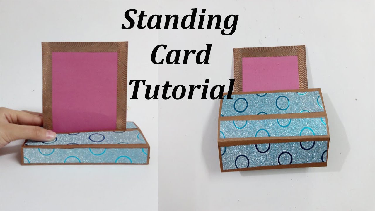 How to make Standing Card | Standing Card for Scrapbook | Standing Card ...