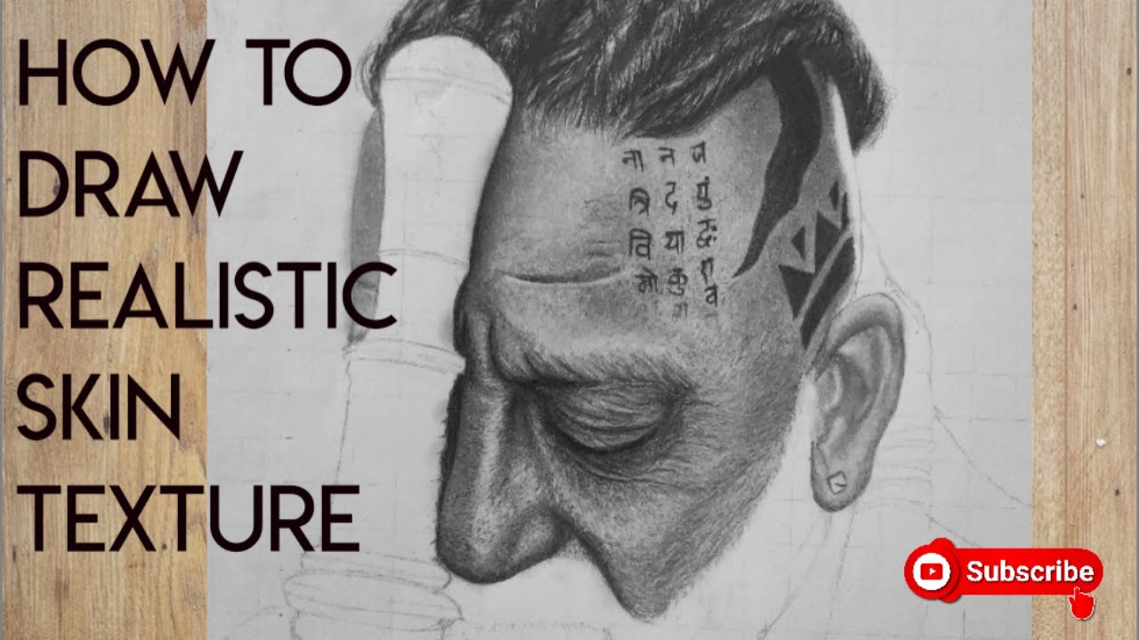 How To Draw Realistic Skin Texture. - YouTube