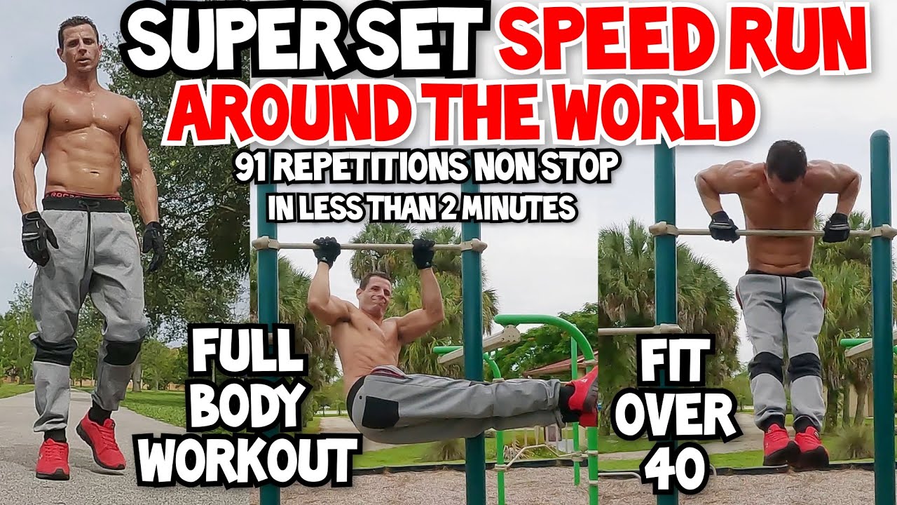 91 REPETITIONS NON STOP IN 01:50 SUPER SET SPEEDRUN AROUND THE WORLD FULL BODY WORKOUT #workout ...