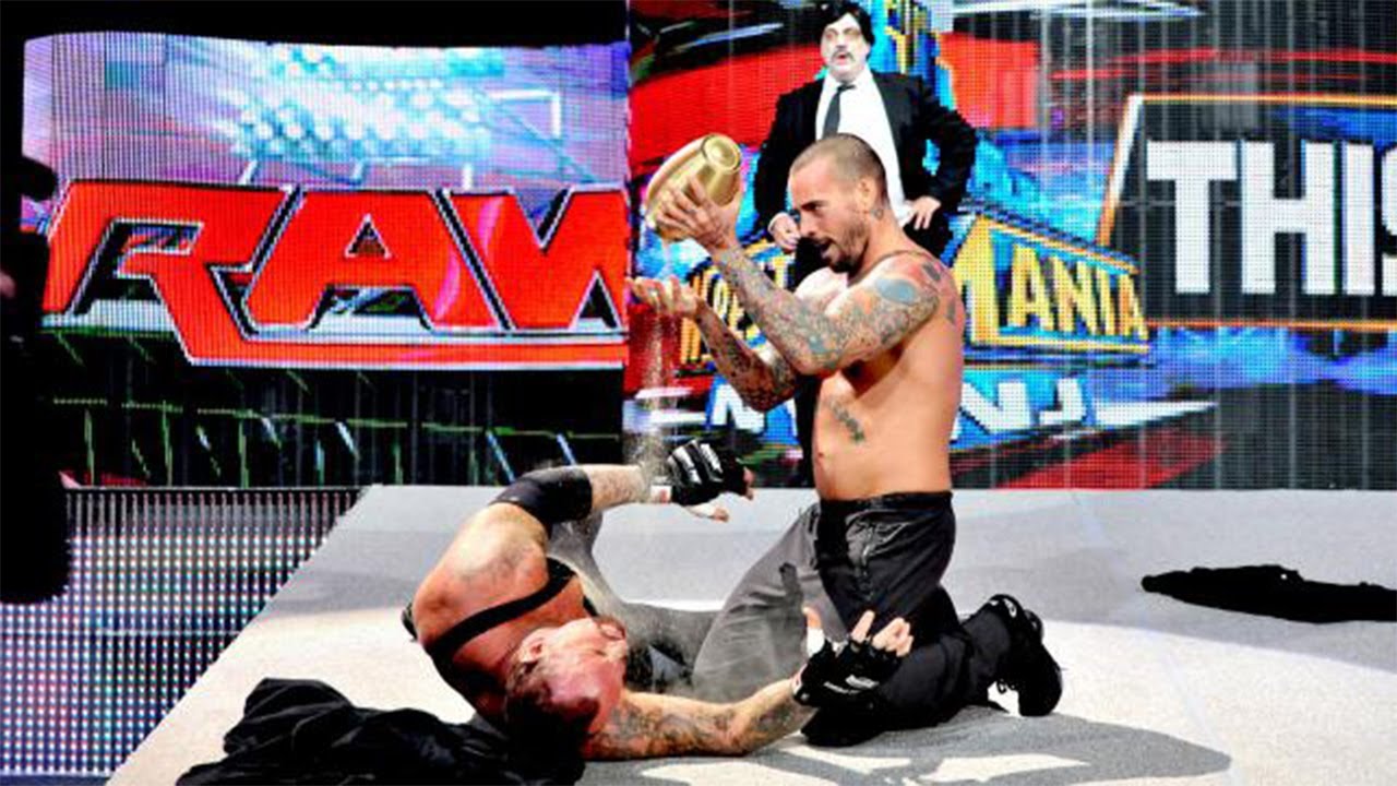 WWE RAW 4/1/13 Undertaker Segment & CM Punk Attack Undertaker ( Review ...
