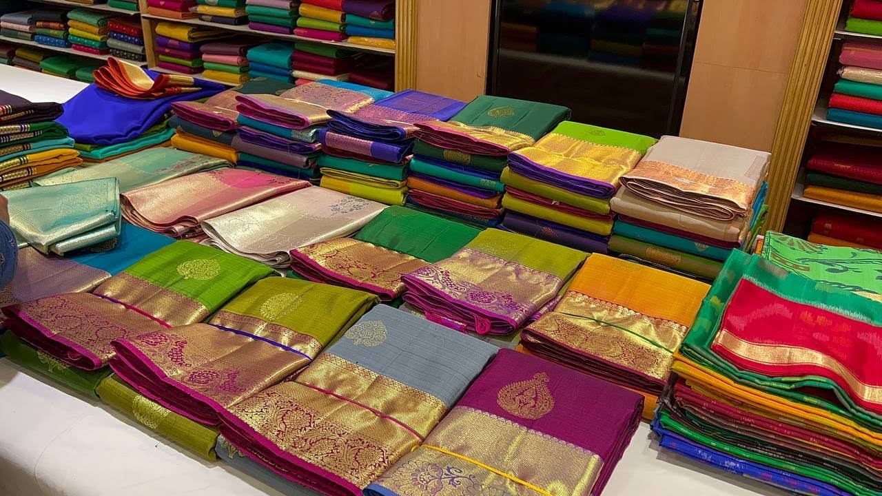 Bangalore Malleshwaram wholesale pure kanjivaram handloom silk sarees ...