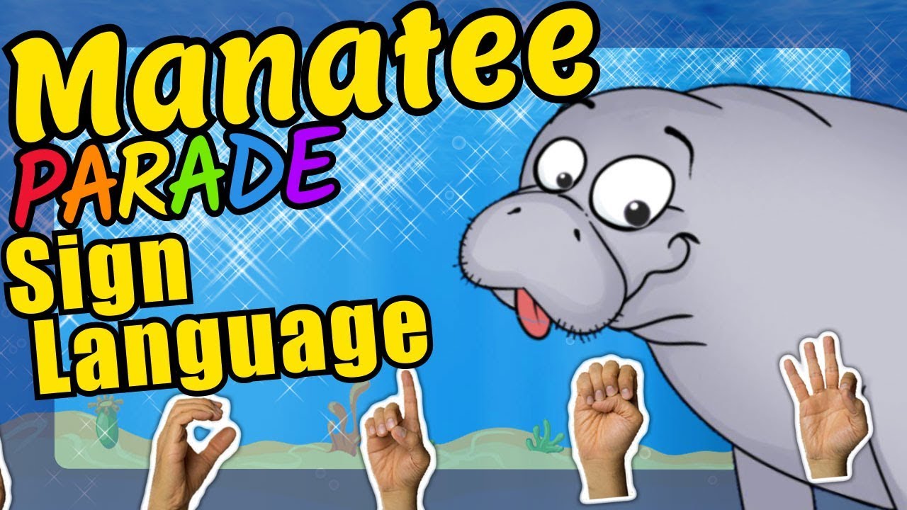 Manatees Teaching American Sign Language ASL Educational Video for Kids ...