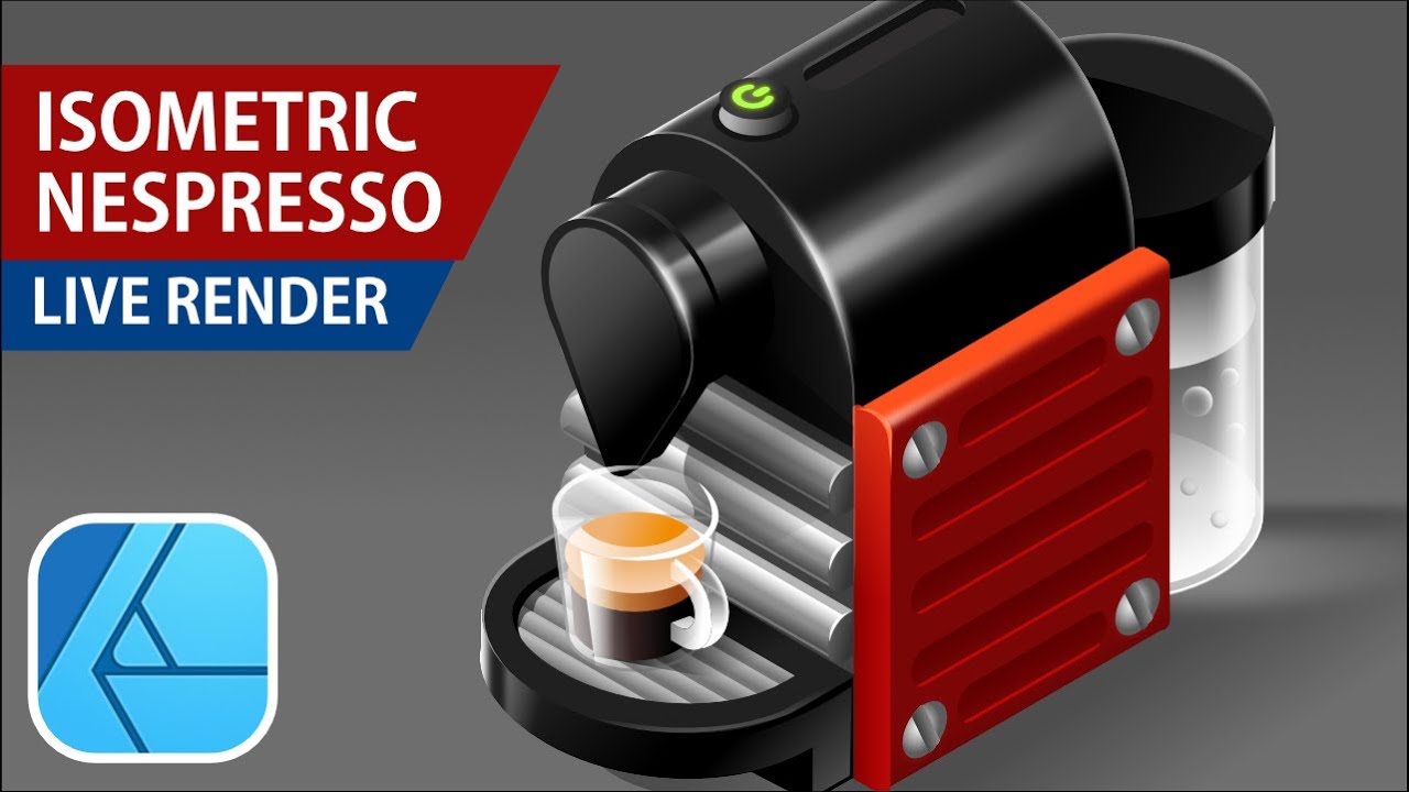 Isometric Nespresso Illustration with Affinity Designer - YouTube