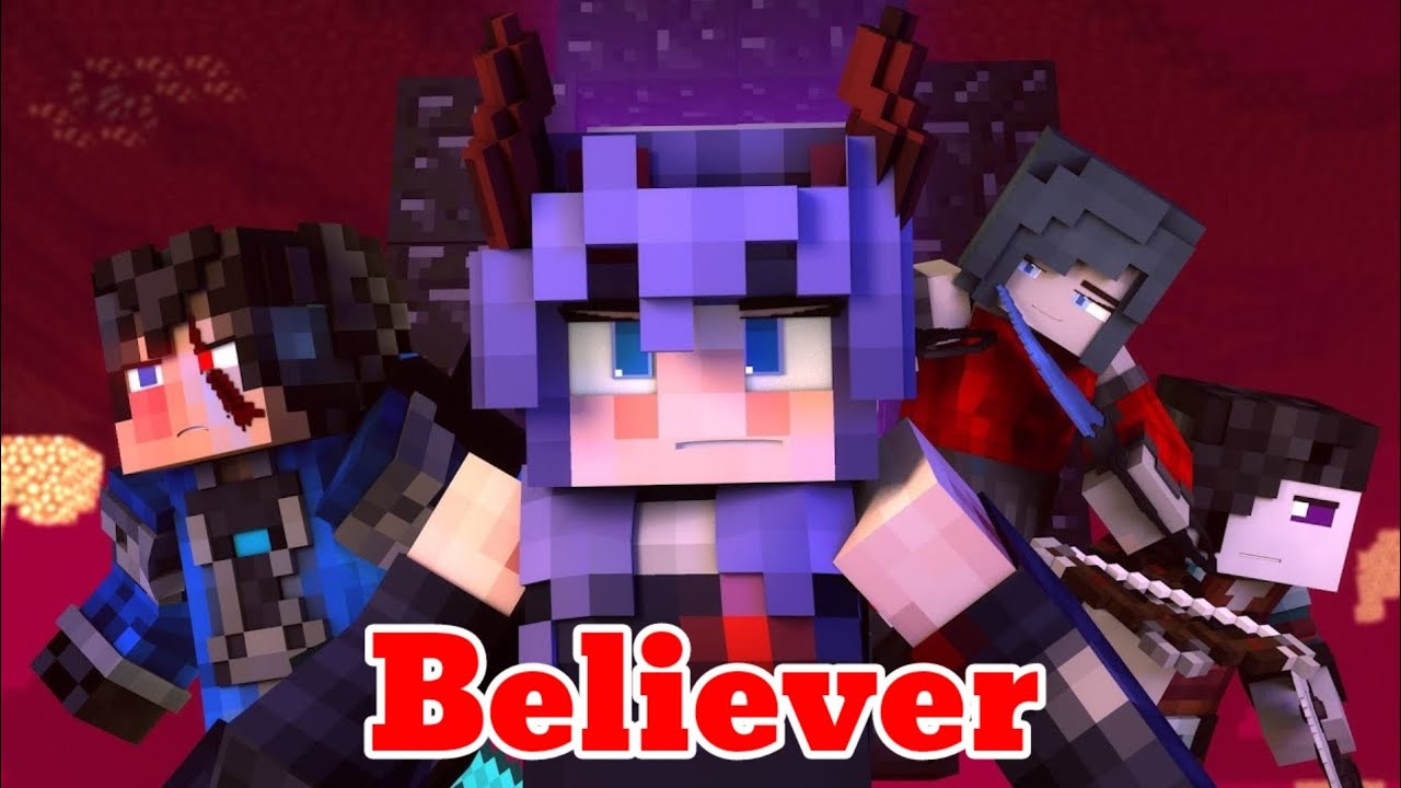 Minecraft animation music video |believer😍😍 - YouTube
