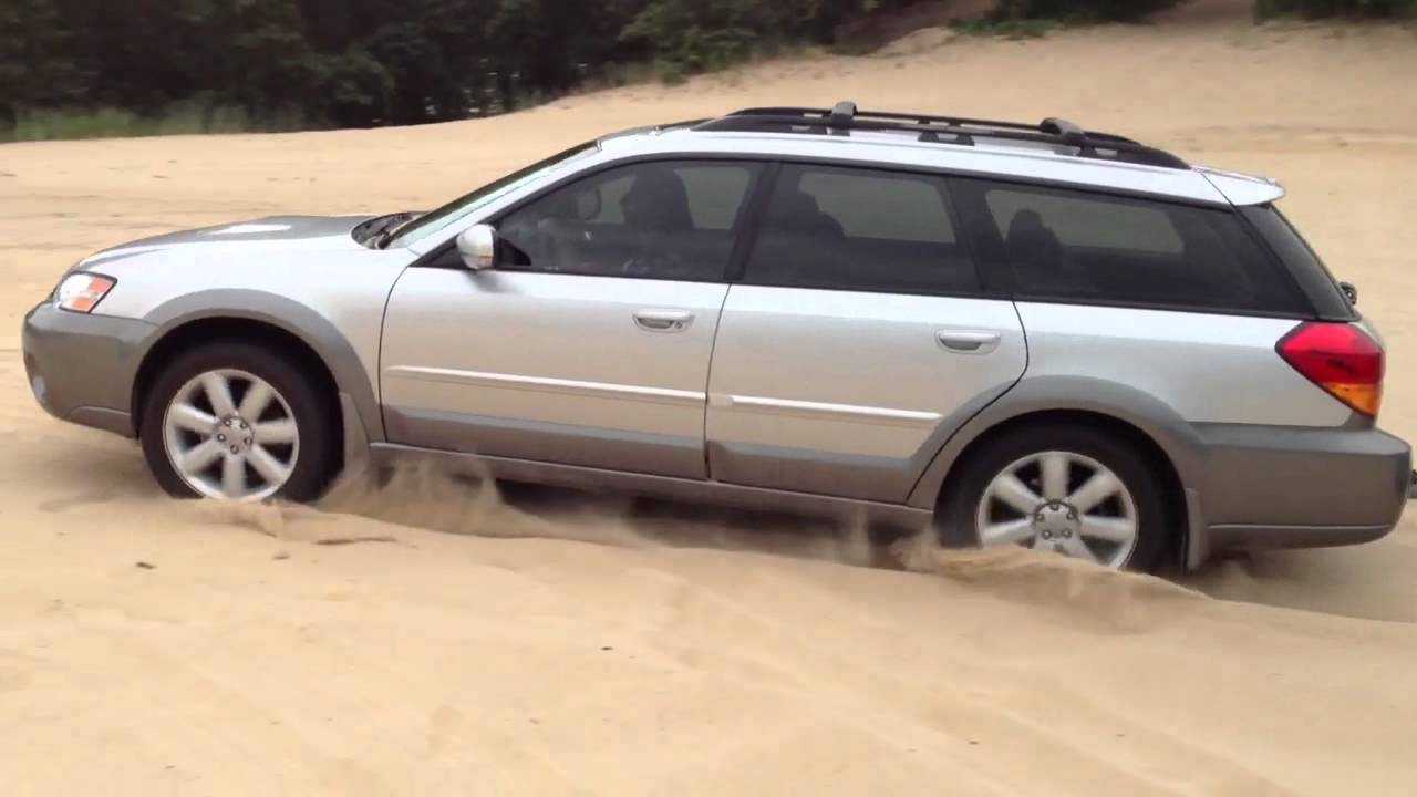 Subaru outback sand dunes with trailer - YouTube