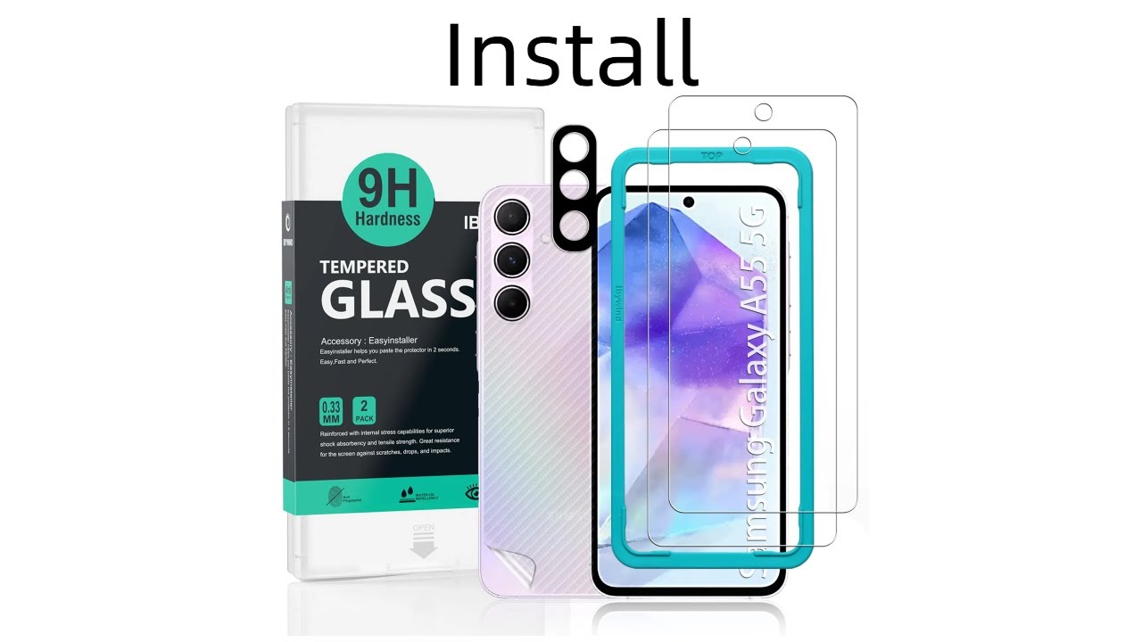 Samsung Galaxy A55 5G Tempered glass ibywind Protector & Easy Install ...