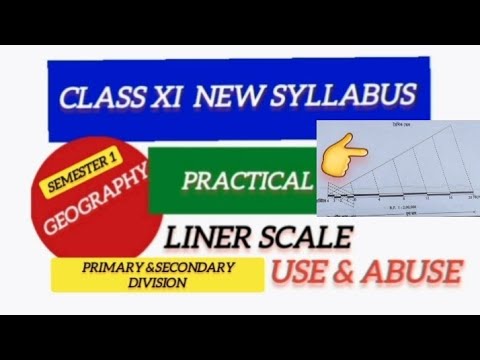 Liner scale |Class xi| Geography practical |Basic knowledge of map ...