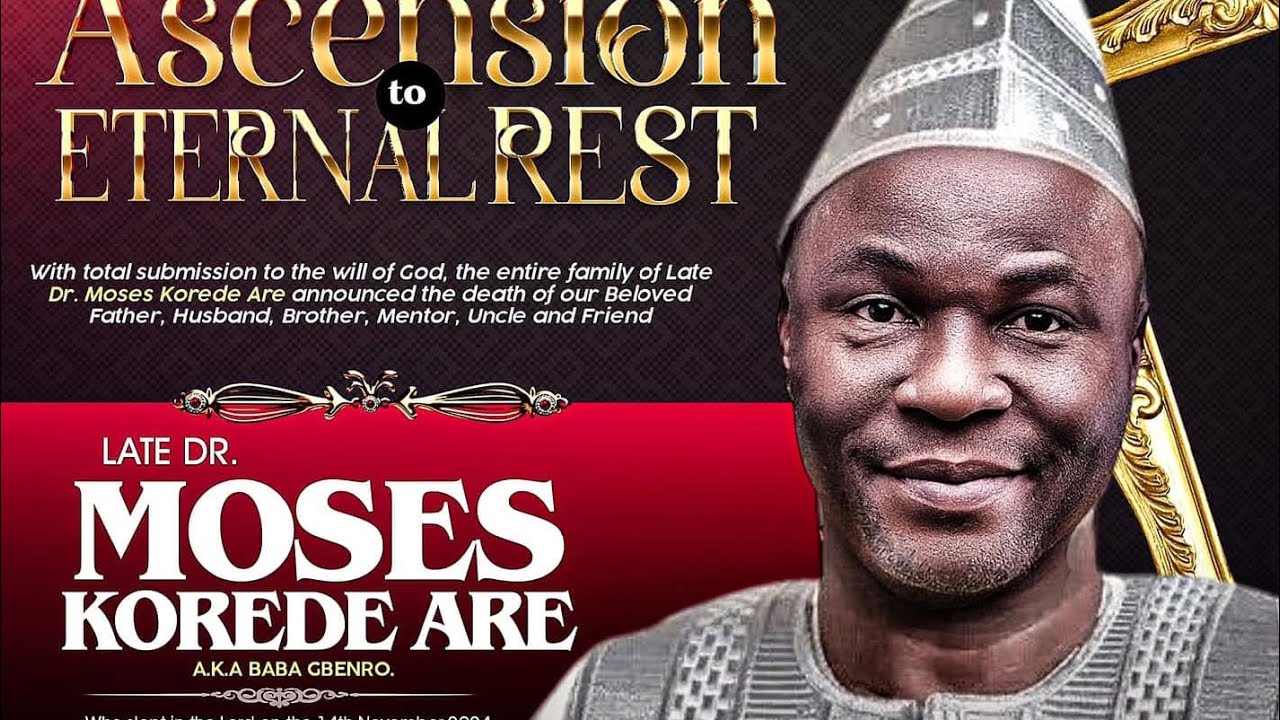 WAKE KEEP SERVICE||LATE DR. MOSES KOREDE ARE - YouTube