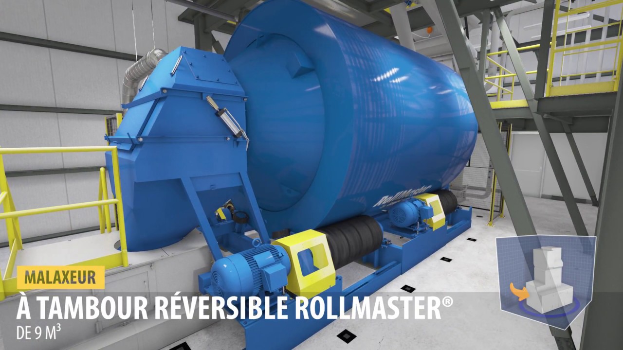 Usine à béton clé en main avec un malaxeur à tambour réversible ...