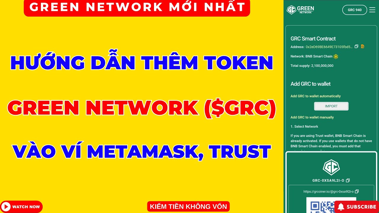 Green Network - Hướng Dẫn Thêm Token GRC Vào Ví Metamask, Ví Trust ...