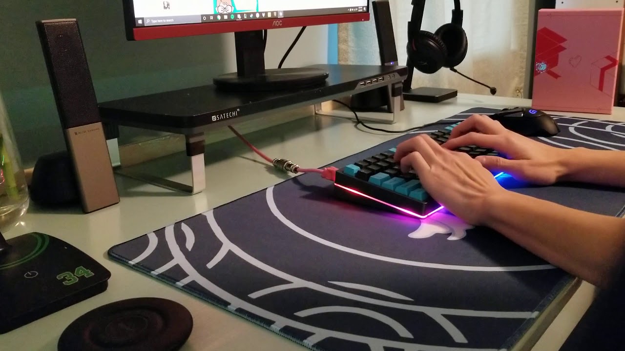 KBD75v2 with lubed Gateron Red Inks - YouTube