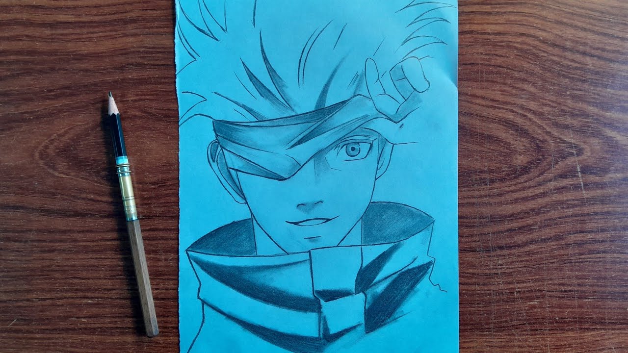 Easy gojo satoru drawing for beginners | How to draw gojo satoru easy ...