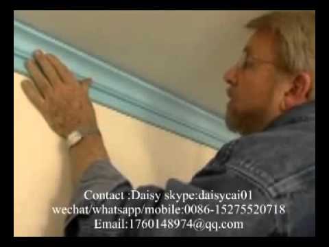 how to install decoration ceiling cornice - YouTube